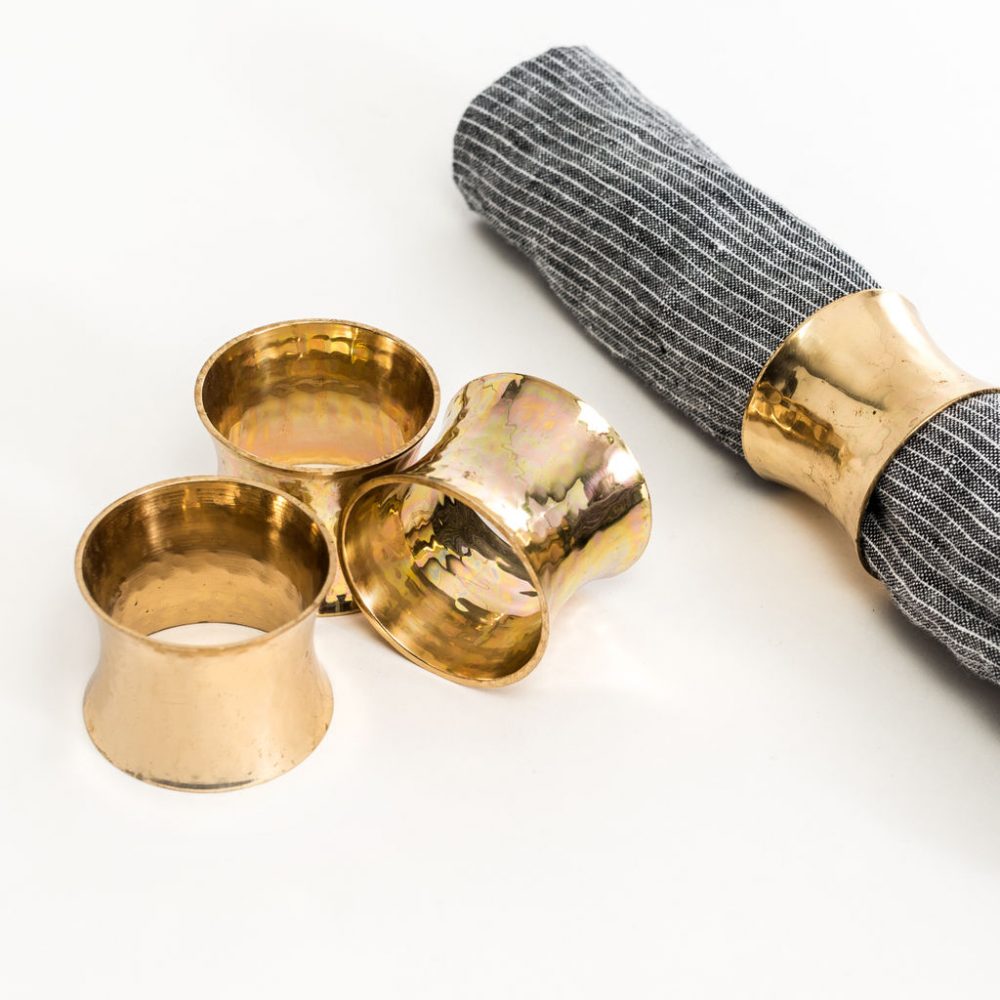 Interlocking Gold Napkin Ring - The Event Rental Co.