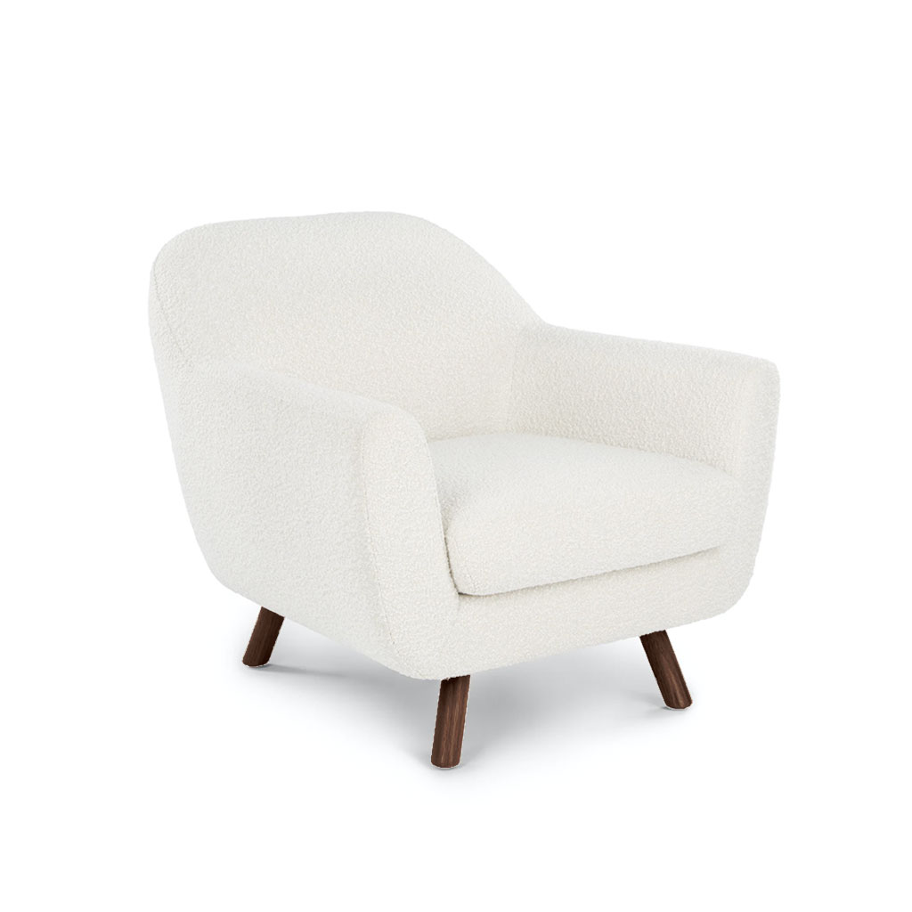Ivory Bouclé Chair - The Event Rental Co.