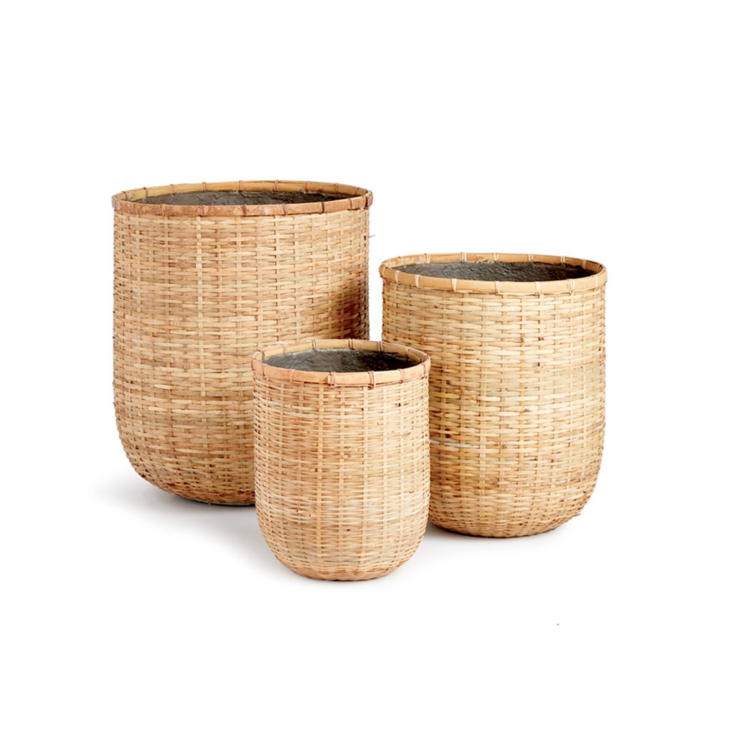 Large Bamboo Cylinder Pot - The Event Rental Co.