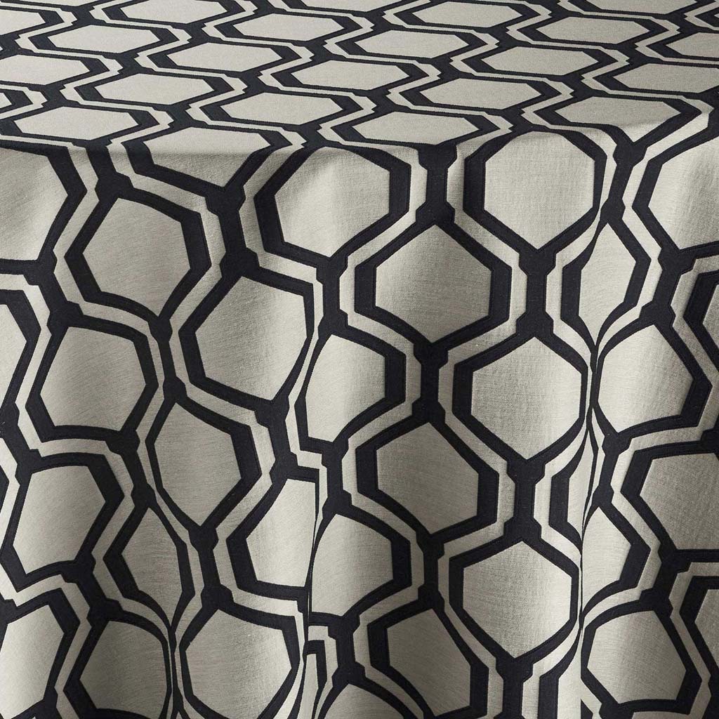 Honeycomb Black Table Linen - The Event Rental Co.