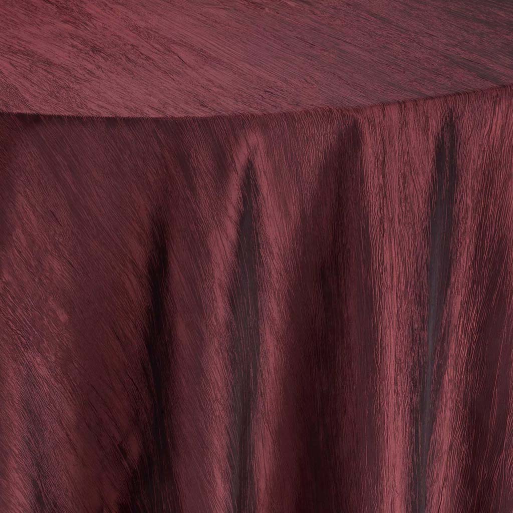 120" Twist Maroon Table Linen - The Event Rental Co.