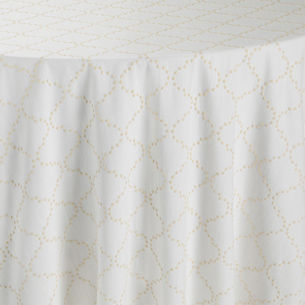 Pearl Drop Snow Table Linen - The Event Rental Co.