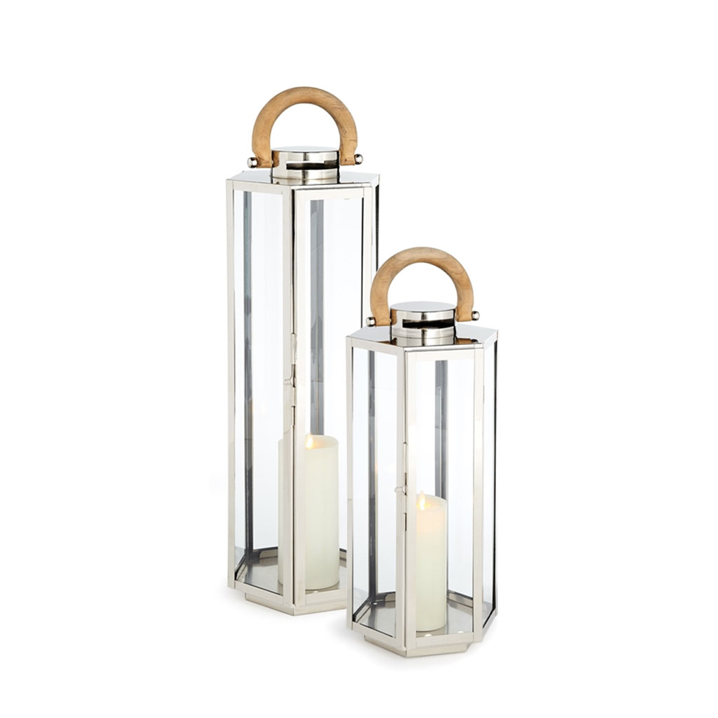 23" Holden Silver Lantern - The Event Rental Co.